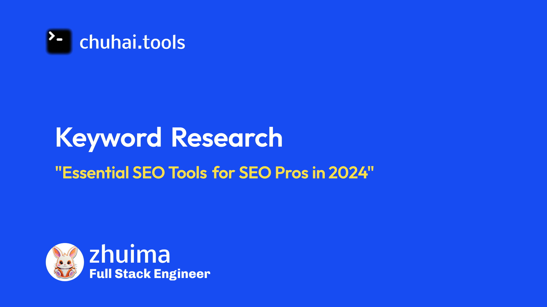 Keyword Research | Essential SEO Tools for SEO Pros in 2024